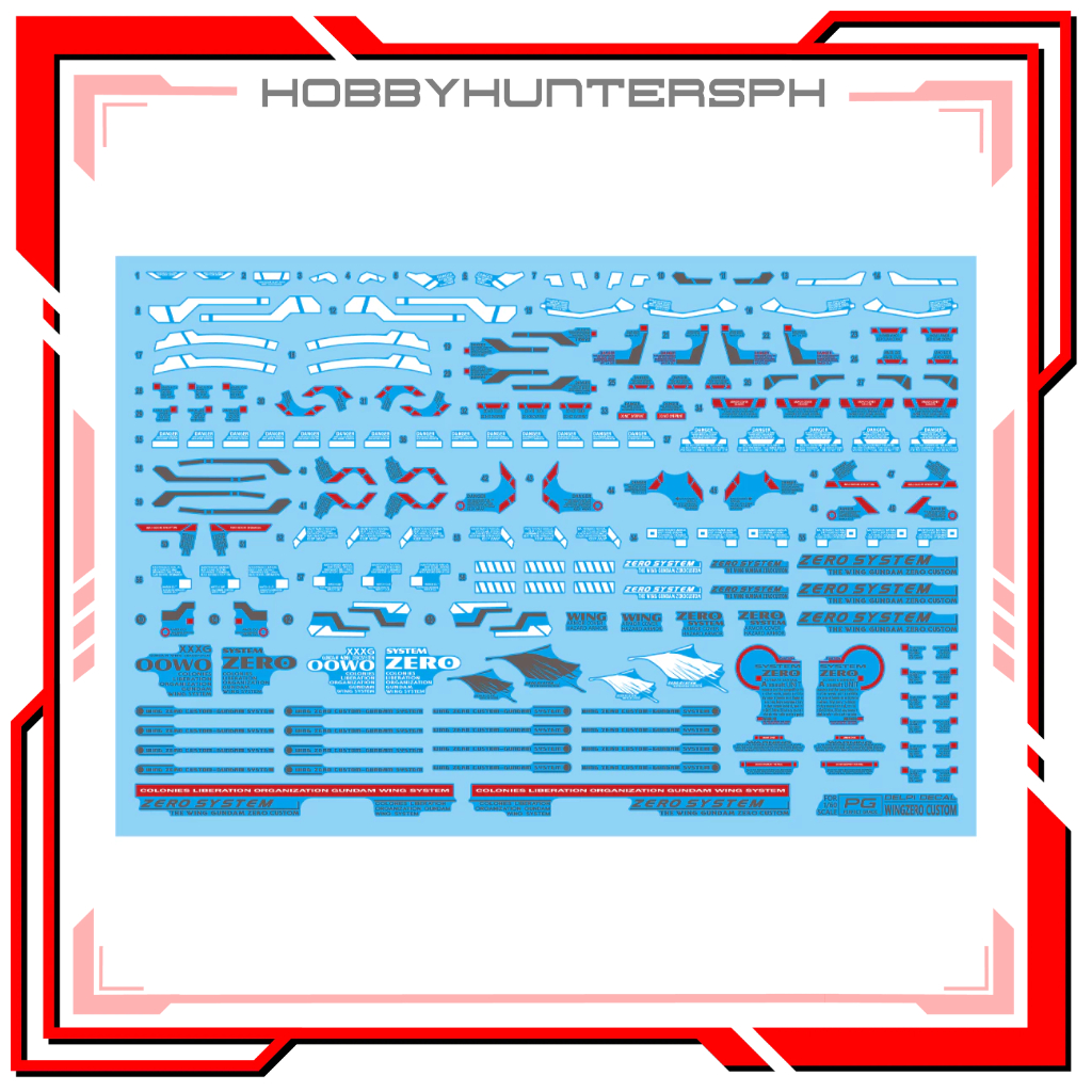 Delpi Decal PG Wing Zero Custom Waterslide Decals | Shopee Philippines