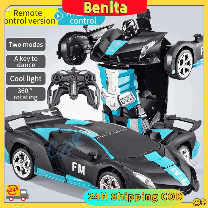 【COD】Remote Control Transformation Car 1:18 RC Robot 2 in 1 RC Car ...