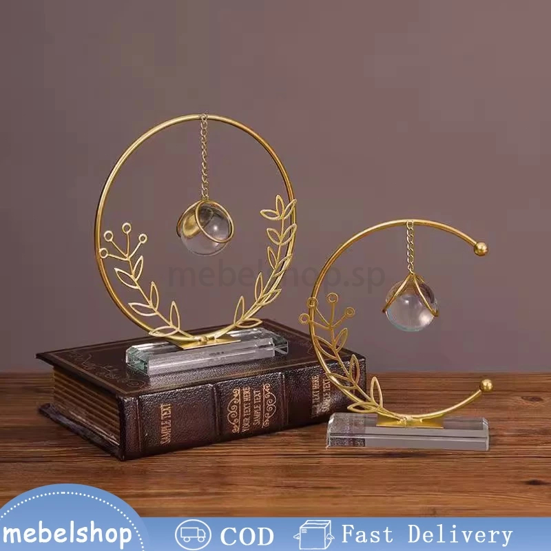 Metal crystal ball decorative Golden Home Ornament Iron Art decorations ...