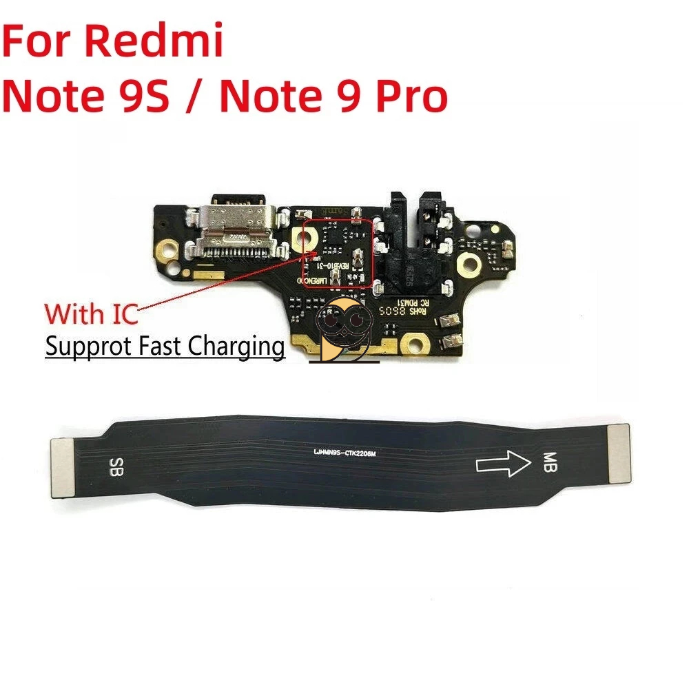 For Xiaomi Redmi Note 9s/9Pro USB Charging Port Board with IC Connector ...