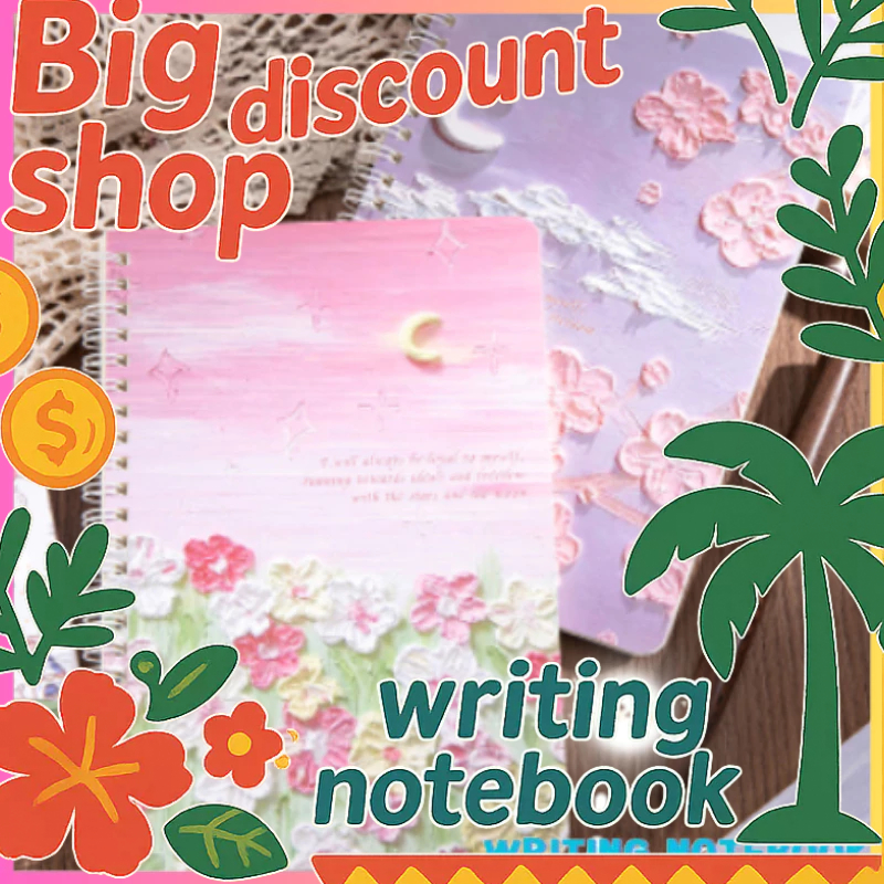 10pcs A5 Oil Painting Coil composition notebook school supplies writing ...