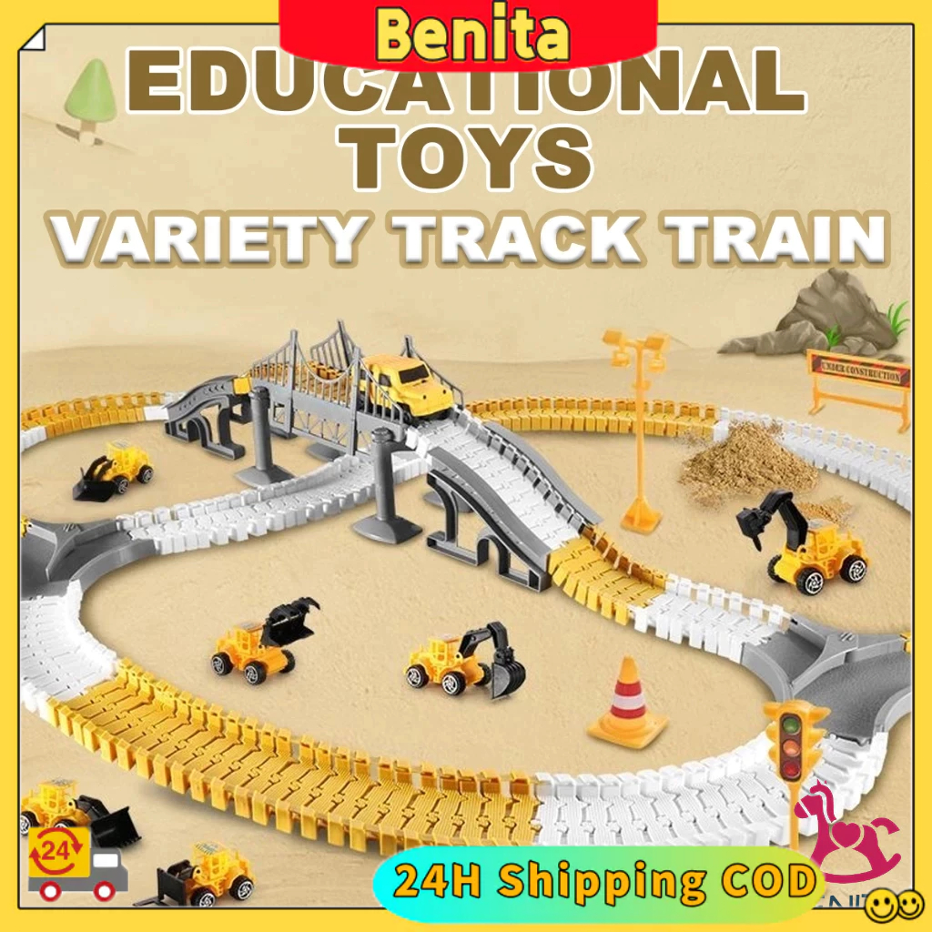 DIY Train Toy Set Rail Car Toy Assembled Railway Track Boy Electricity ...