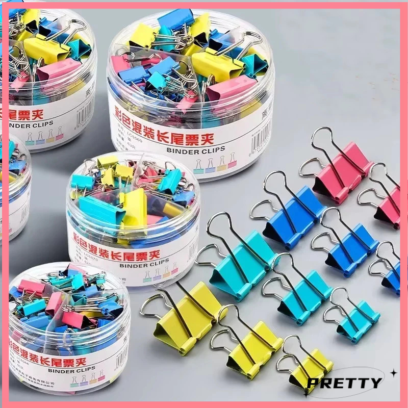 Color Paper Clip Box Dovetail Clip Binder Paper Clip Office Supplies ...