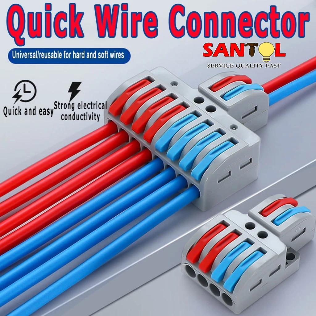 Quick Wire Connectors Universal Compact Splicing Wiring Cable ...