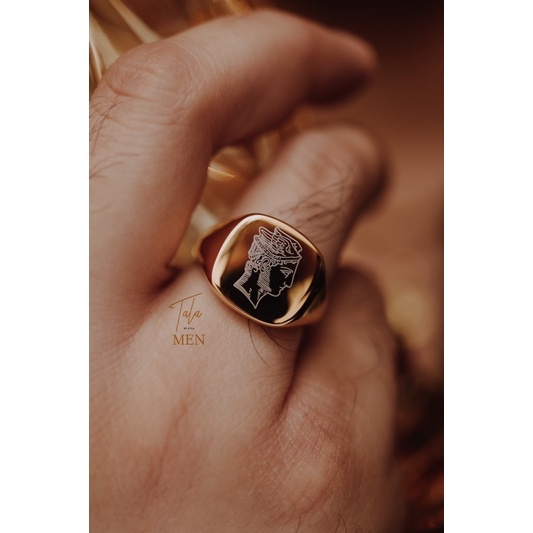 Tala Men TALA by Kyla Greek Signet Ring with Giftbox Packaging | Shopee ...