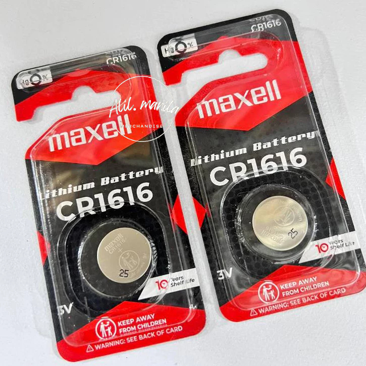 2pieces CR1616 3V Maxell Original Maxell CR1616 Lithium Button Cell 3V ...