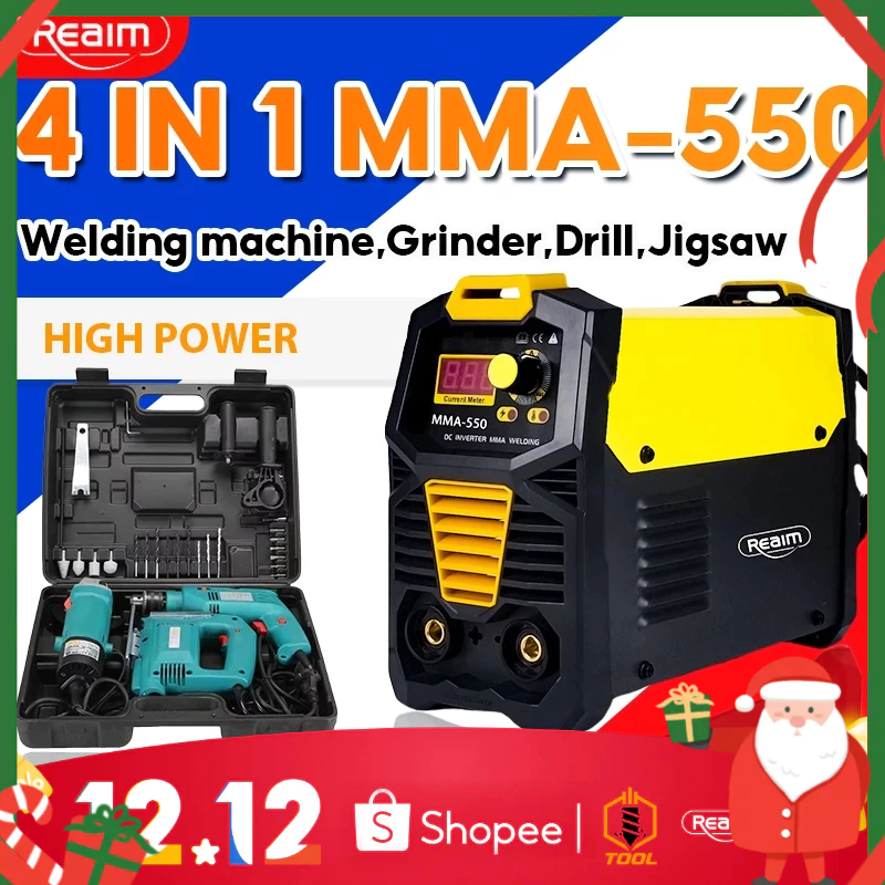 REAIM Welding Machine Portable MMA-550 Grinder And Drill Set Jigsaw ...