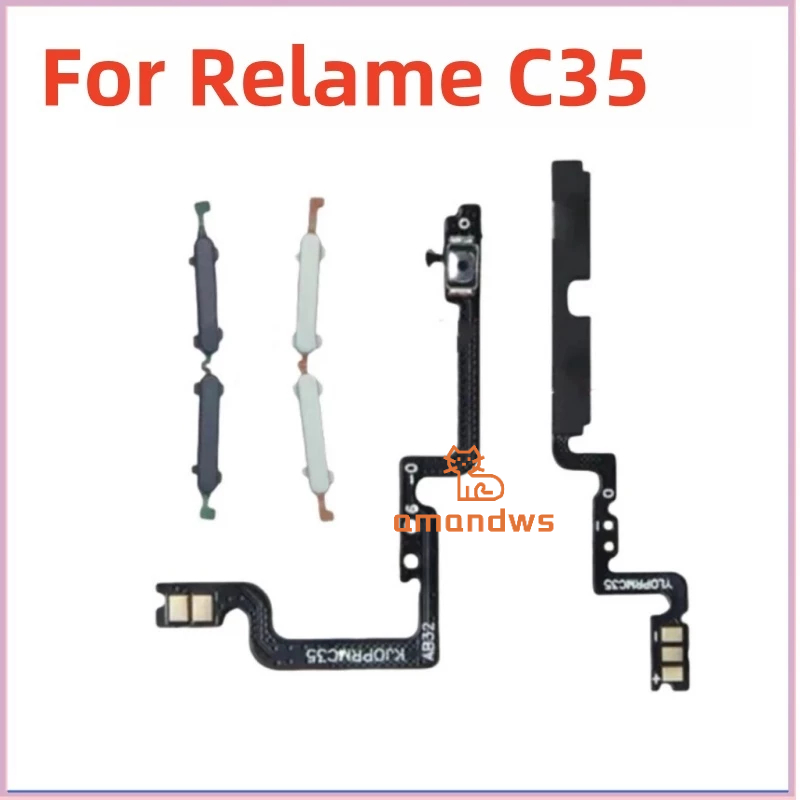Power on off volume button flex for Realme C35 RMX3511 Up Down Side Key ...