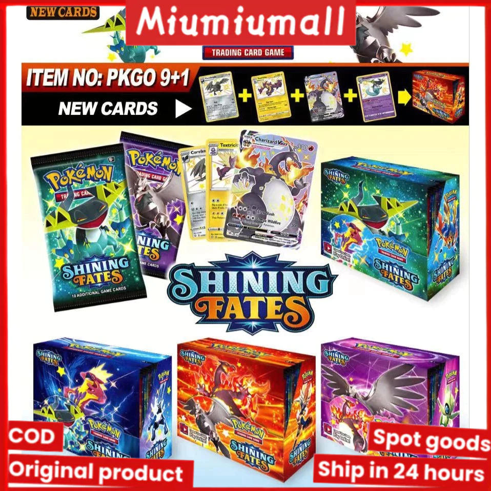 【360PCS】Pokemon Trading Cards Game Pack Box Pogs Chilling Reign Battle ...