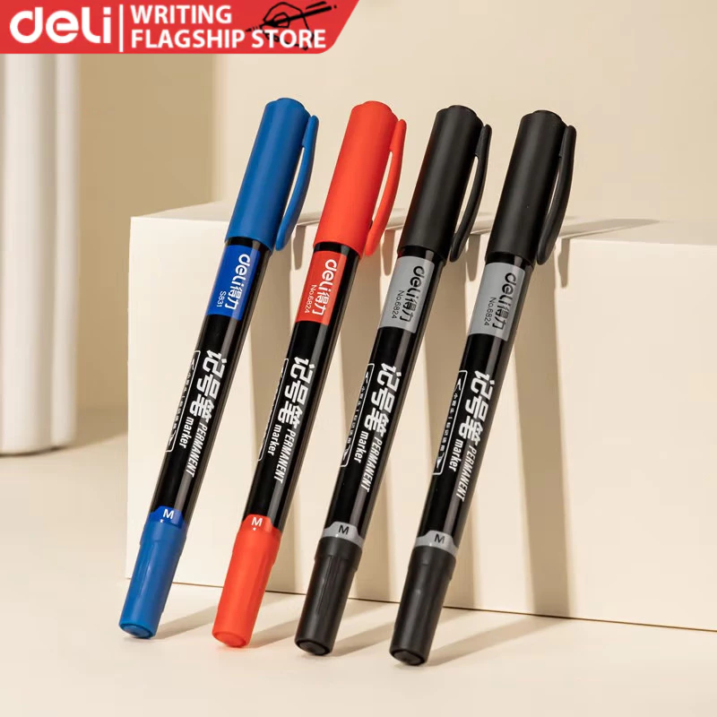 Deli 6824 Star Double-headed Marker Small Marking Pen 1PC | Shopee ...