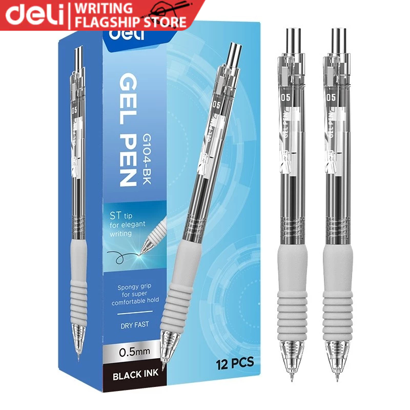Deli EG104 Quick-dry Click Business 1PCS Gel Pen 0.5mm ST Pen Tip ...