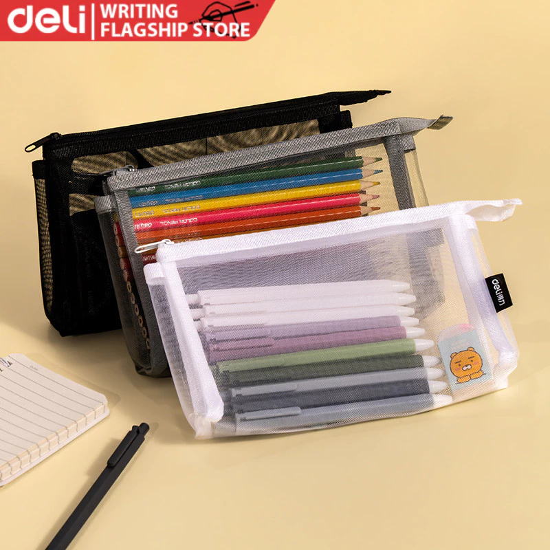 Deli Mesh Multi Purpose Pencil Case School Supplies BC347/BC348 ...