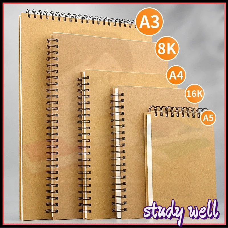 Sketchbook drawing pad Thick Blank Kraft Sketch Pad drawing notepad ...