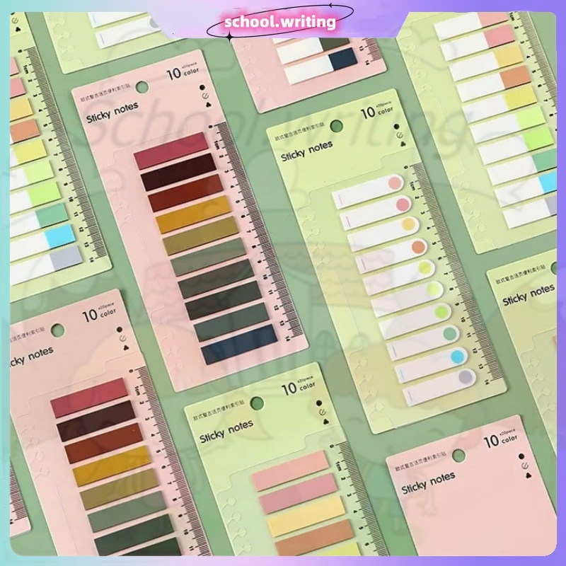 Morandi Sticky Notes 200pcs Writable Index Tabs Light Color Book ...