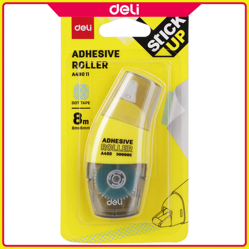 Deli EA49011 Stick Up-Adhesive Roller Tape 8mx6mm Adhesive Roller Fast ...