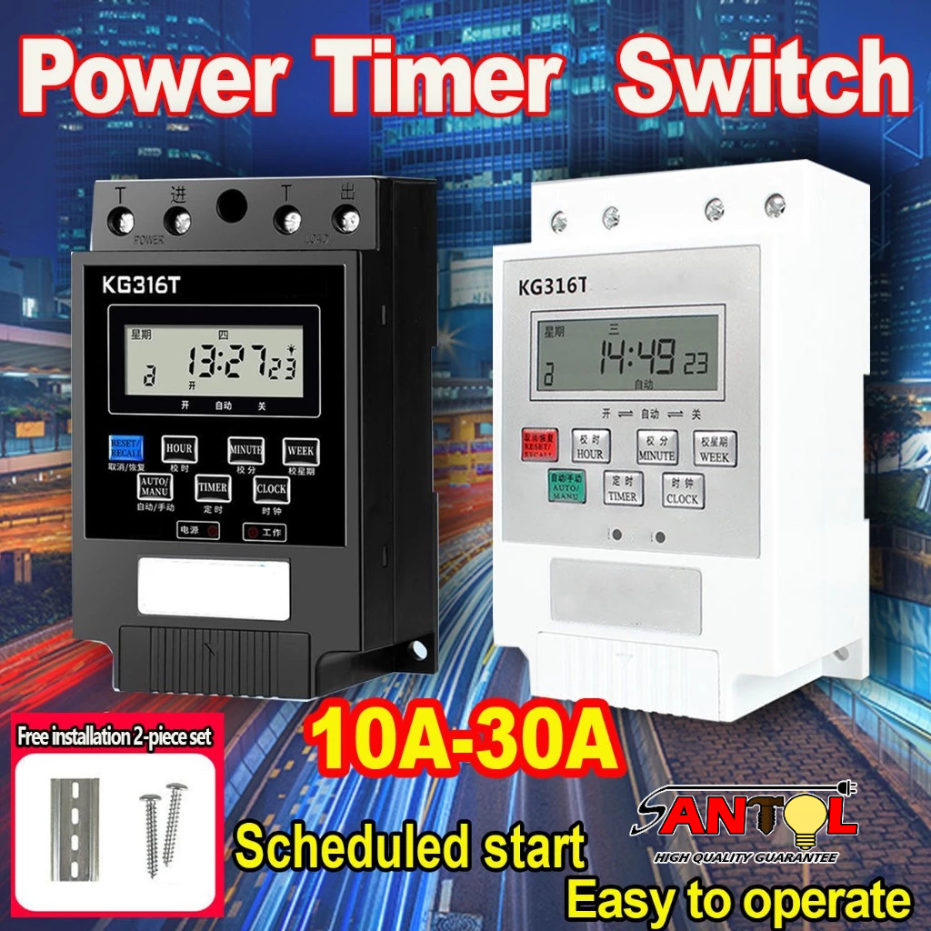 Digital Timer 220V 10A 30A Billboard Street Light Fully Automatic Power ...