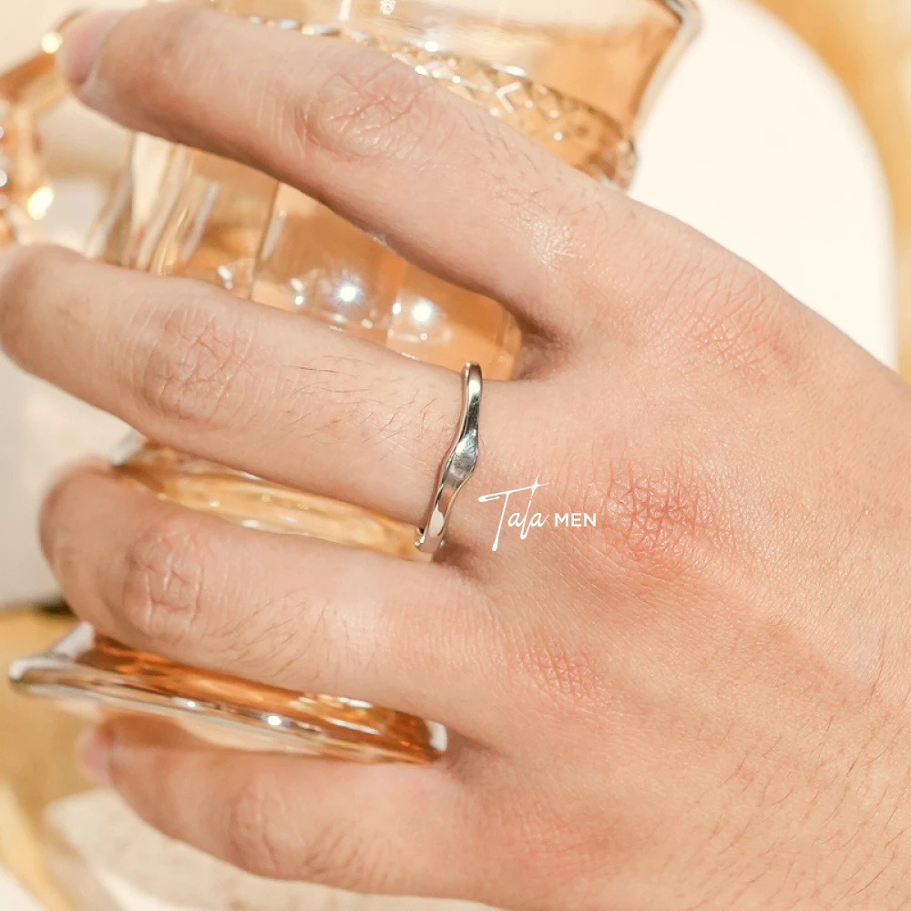 Tala MenTALA by Kyla Textured Promise Ring W/out Engrave Stainless ...