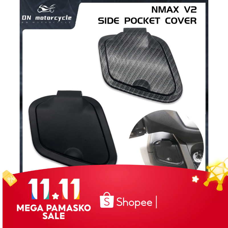 Nmax V2 Side Pocket Cover Volt Compartment Cover Carbon / Black ...