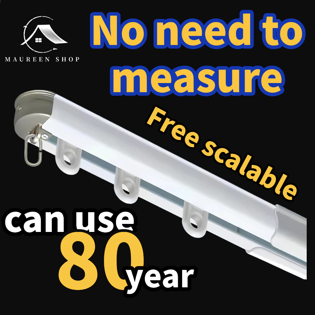 COD Aluminum Alloy Retractable Curtain Track curtain rail curtain rod ...