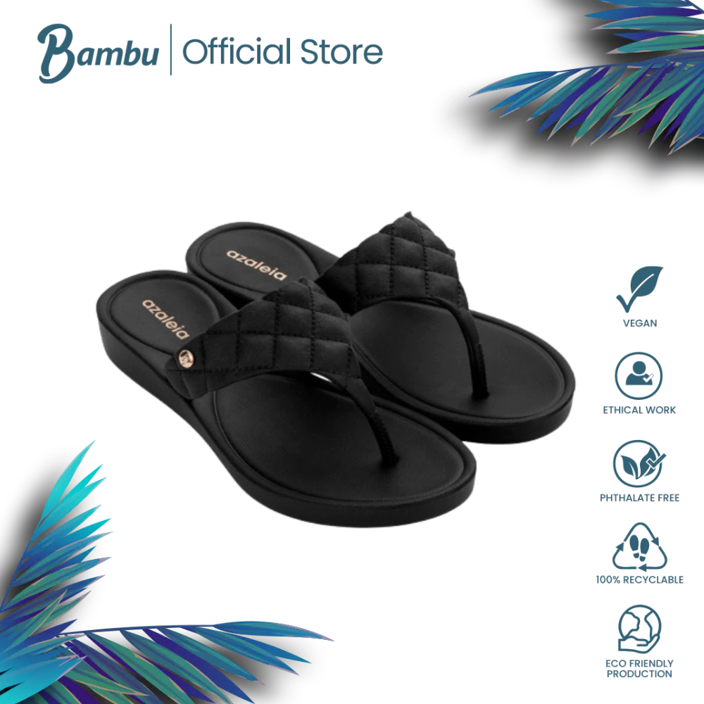 Azaleia Silvia Light Shape Tam Black Women's Slippers | Shopee Philippines