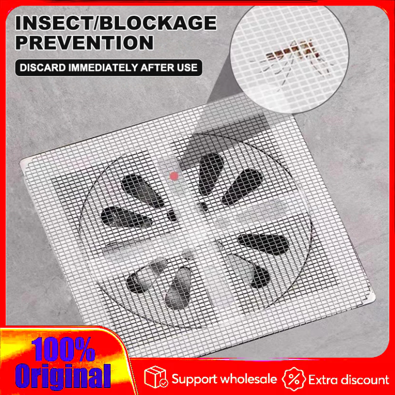 Disposable Floor Drain Stickers Anti-clogging Filter Bathroom Hair ...