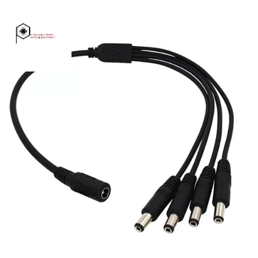 4 Way DC Power Splitter Adapter CCTV 1 Female to 4 Male DC Power Plug ...