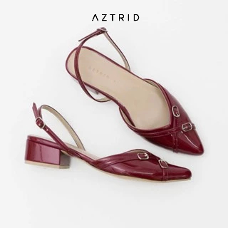 Aztrid Koa 1.5 inch Women Comfy Pointed Block Heel Sandals | Shopee ...