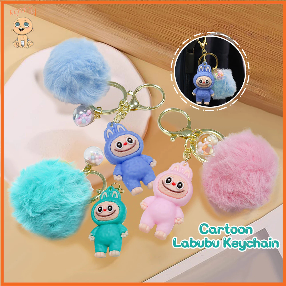 Keychild Labubu Sheep Keychain Stuffed Toy Cute Cartoon Bag Keychain ...