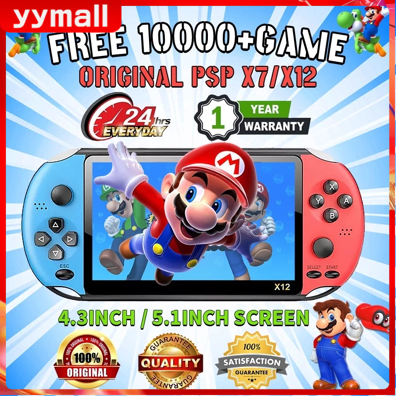 New Version 2025 X12 Video Game Console Handheld PSP Game Player Built ...