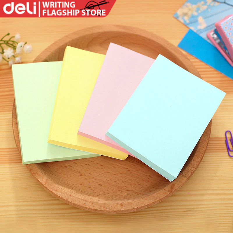 Deli 4Colors Sticker Notes 76×101mm Portable Memo Pads EA01403 Mini ...