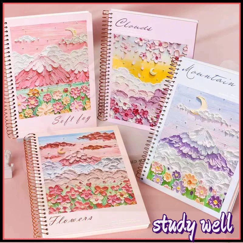 16K World-famous Oil Painting Notebook B5 Hardbound302 Page Coil ...