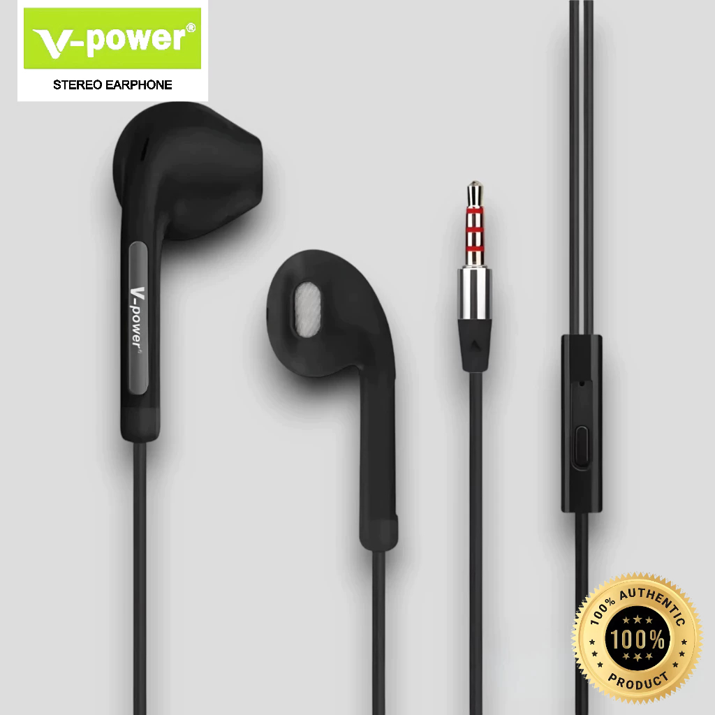 V-power H050 HiFi Stereo Heavy Bass Earphone 3.5mm Headphone Jack Built ...