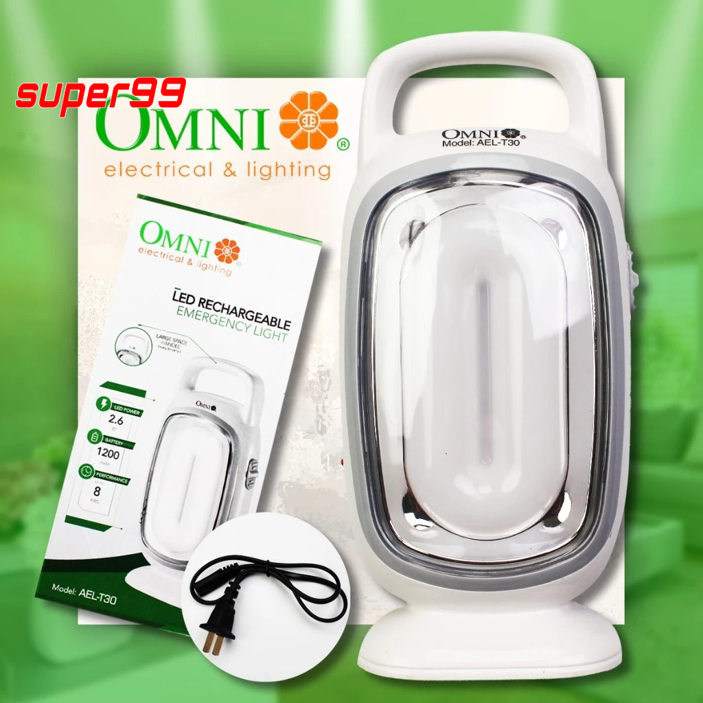 Omni - AEL-T30 LED Rechargeable Emergency Light | Shopee Philippines