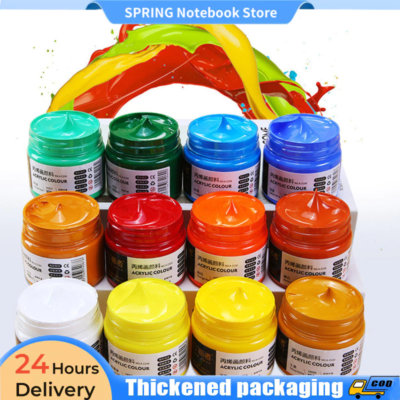 100ml Acrylic Paint Set Painting Textile Fabric paint clothes Glass Art ...
