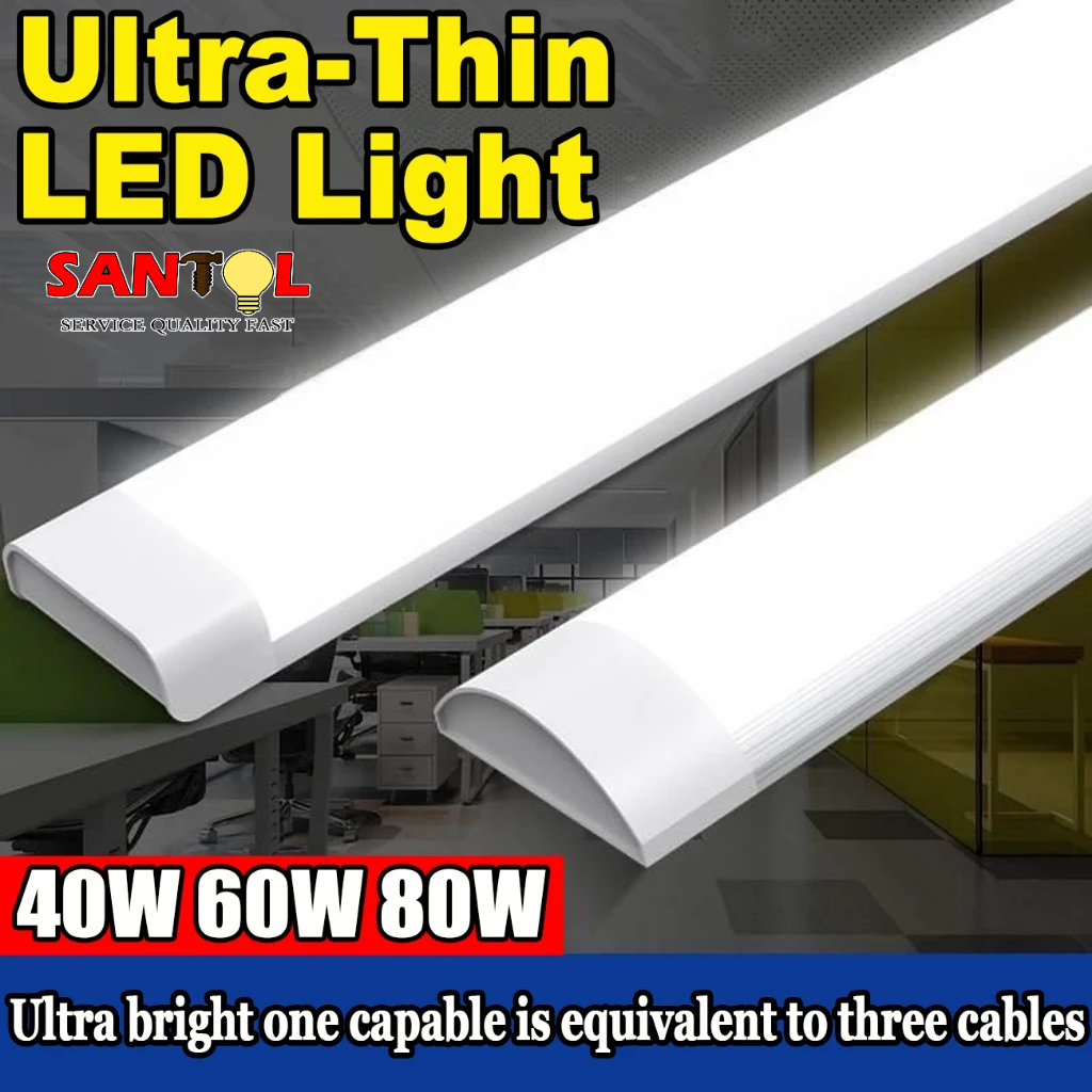 40W 60W 80W LED Tri-Proof Light Batten Tube Lights 120cm Replace ...