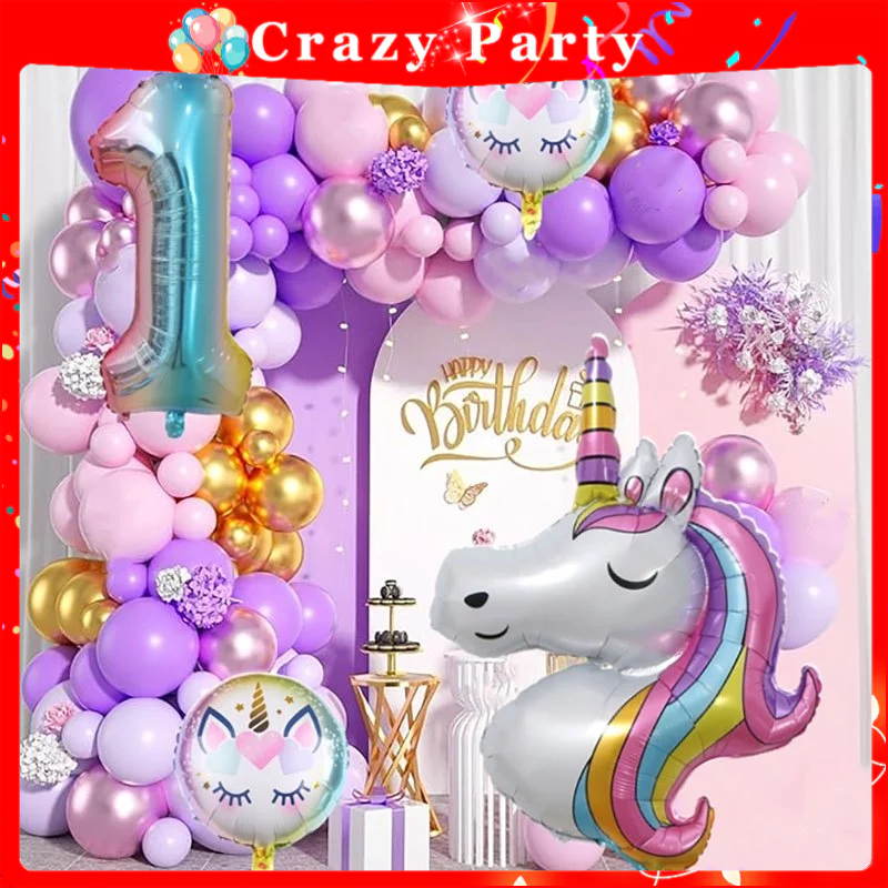 New Unicorn Theme Birthday Party Needs Decorations Wedding Balloon ...