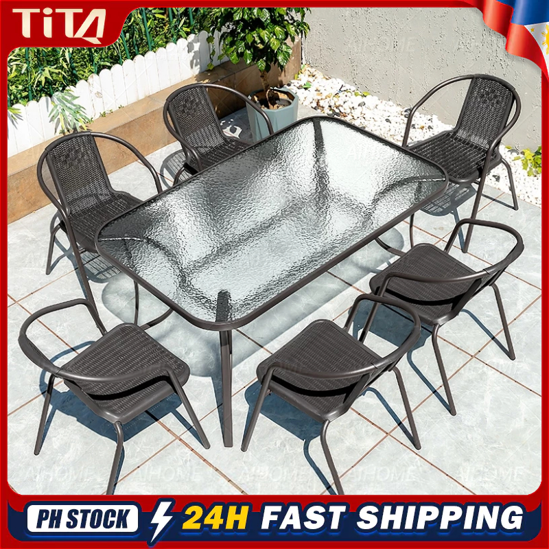 Outdoor Furniture Garden Set Table and Chairs For Balcony Patio Terrace ...