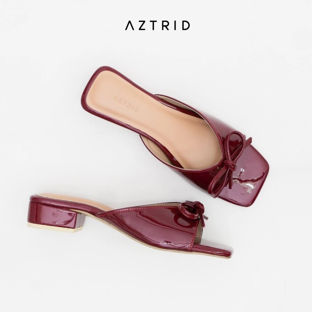 Aztrid Becca Women 1 Inch Coquette Bow Block Heel Sandals Comfortable ...
