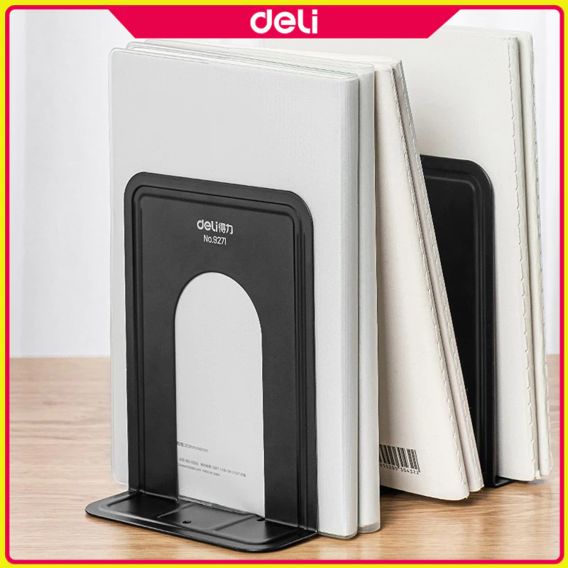 Deli Expandable Book Stand 2PCS Metal Bookshelf Rack Support Stand ...