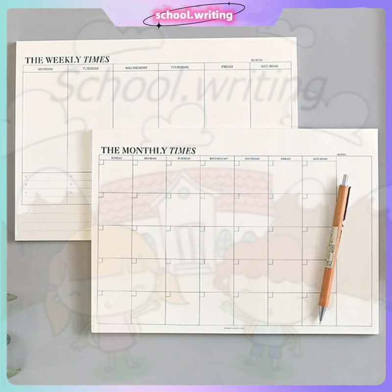 Monthly Weekly Planner Tear Off Sticky Notes Schedule Notepad College ...
