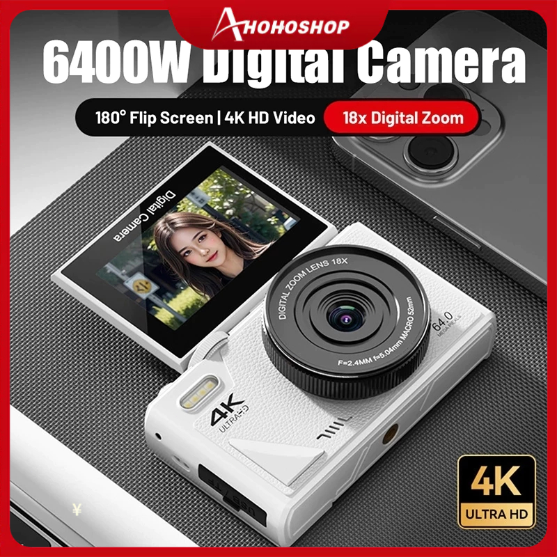 VETEK 8 Camera 64MP Digital Camera 4K Vlogging Camera 3.0Flip Screen ...