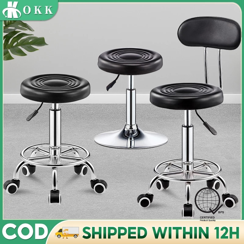 Chair With Wheels Salon Stool Work Bar Stool SPA Stylist Hydraulic ...