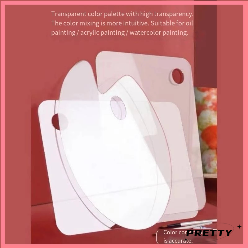 Acrylic Palette Board Color Mixing Plate Multiple Size Acrylic ...