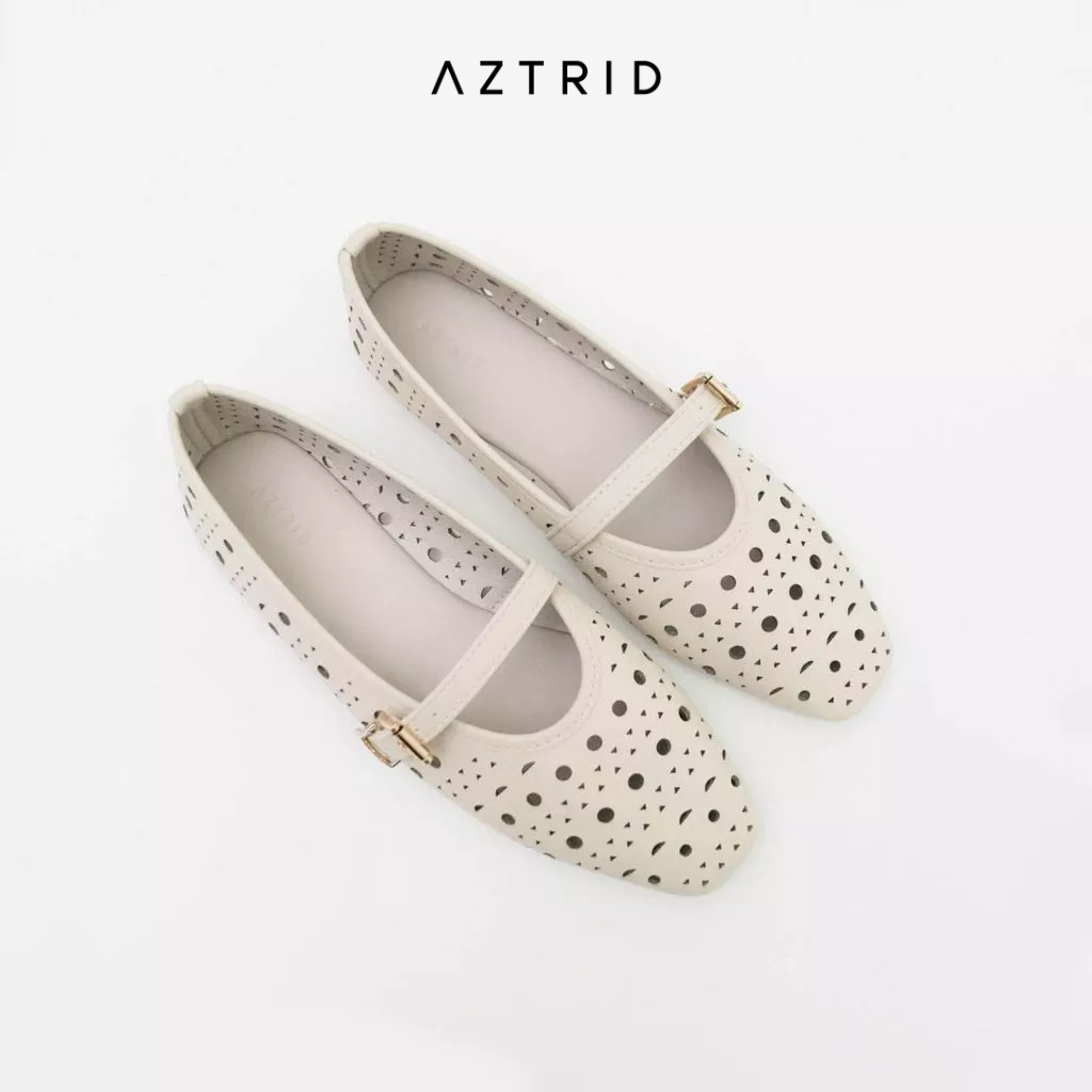 AZTRID Bella Mary Jane Flats Women Cut Out Doll Shoes Lightweight Comfy ...