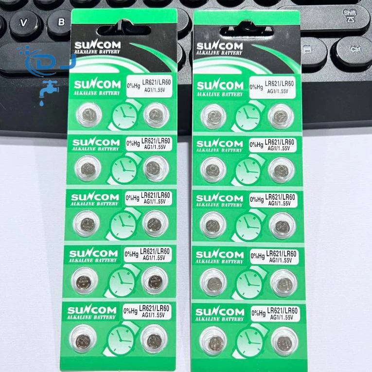 SUNCOM 1.5v LR621 AG1 LR60 SR621SW Watch Battery Alkaline Button ...