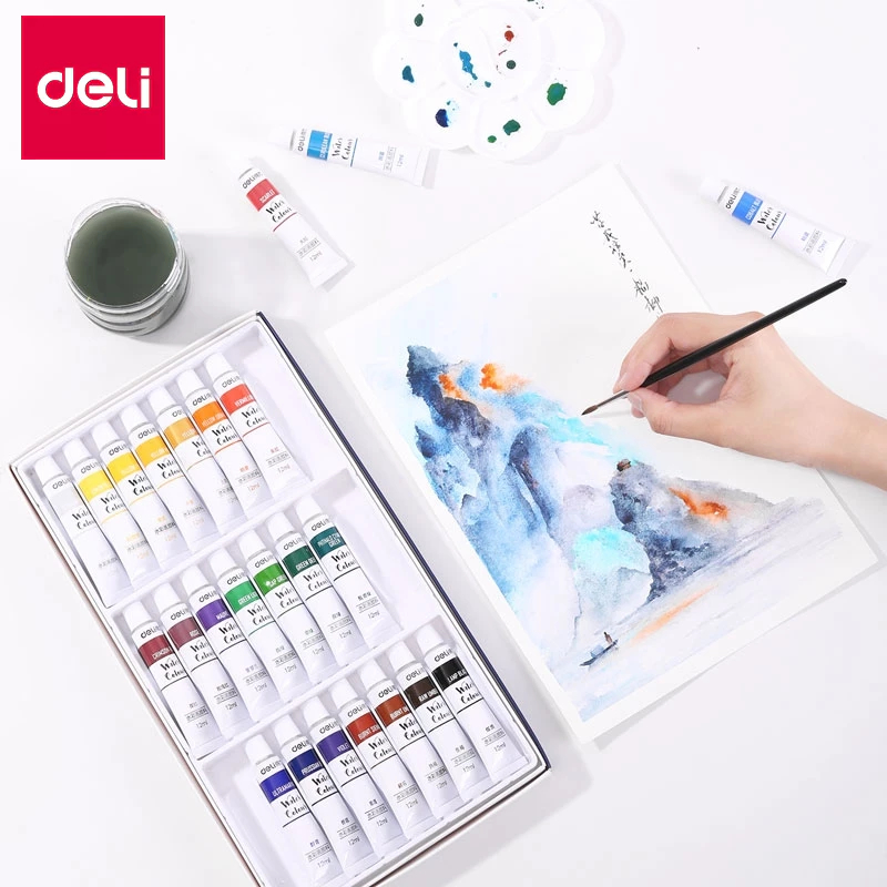 Deli 12/18/24 Colors Watercolor Paint 12ml/tube Color Oil Paint ...