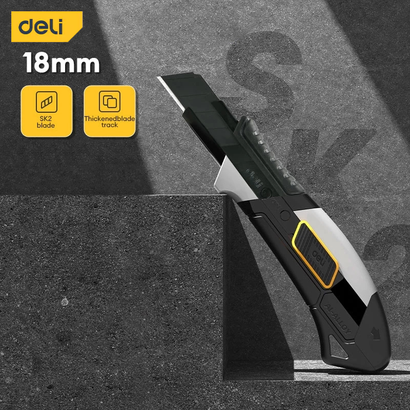 Deli 18mm SK2 Aluminum Utility Knife EDL4256 | Shopee Philippines