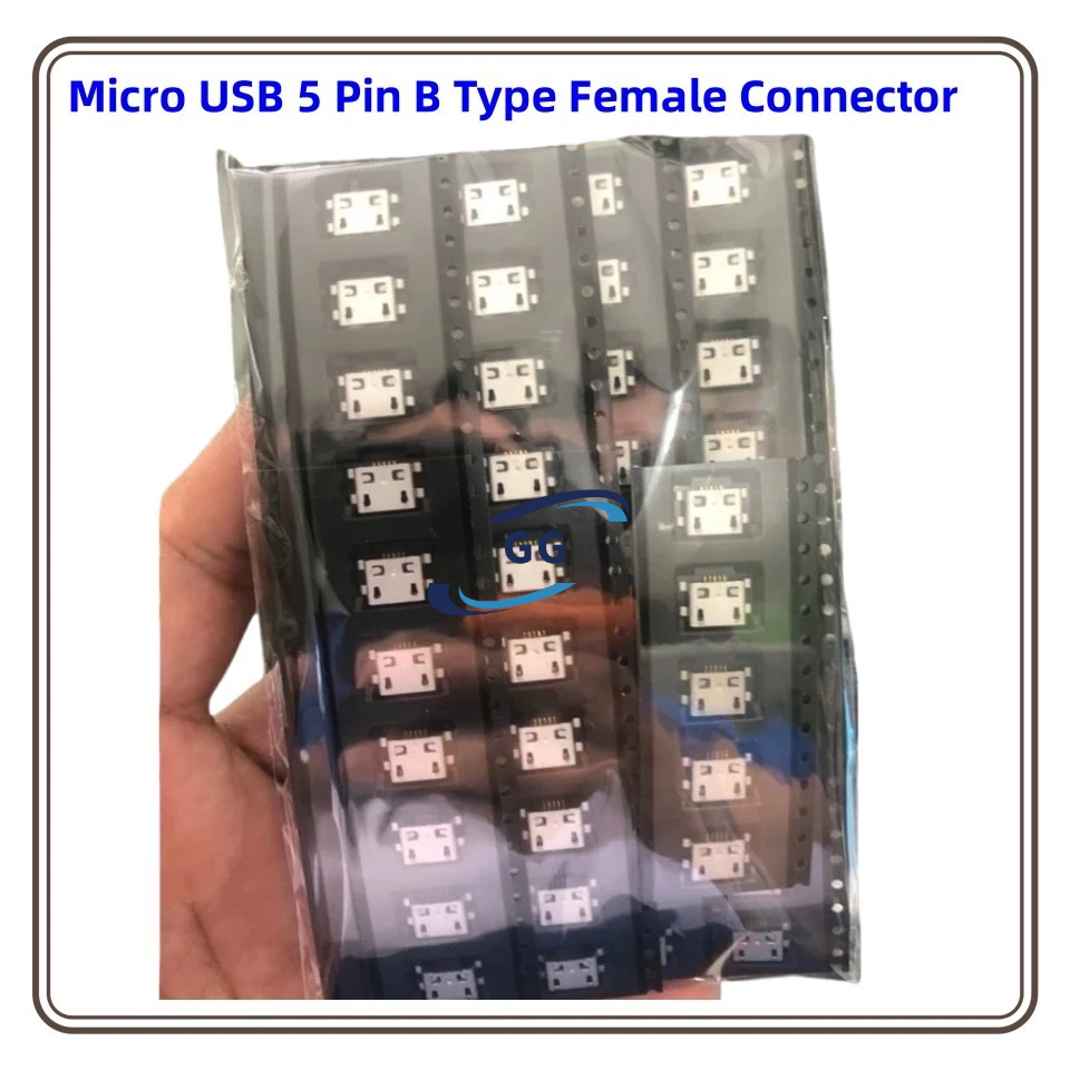 10-100pcs Micro USB 5 Pin B Type Female Connector For Mobile Phone ...