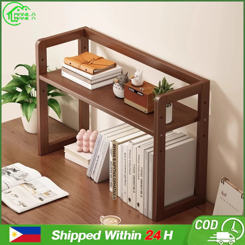 Multi-layer storage rack desktop bookshelf office computer desk storage ...
