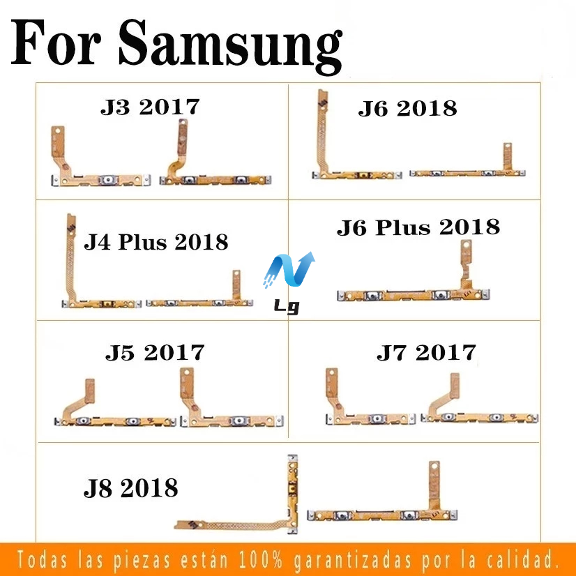 For Samsung Galaxy J8 J6 J4 J7 J5 J3 PLUS 2018 2017 Flex Cable Volume Power On/Off Button For ...